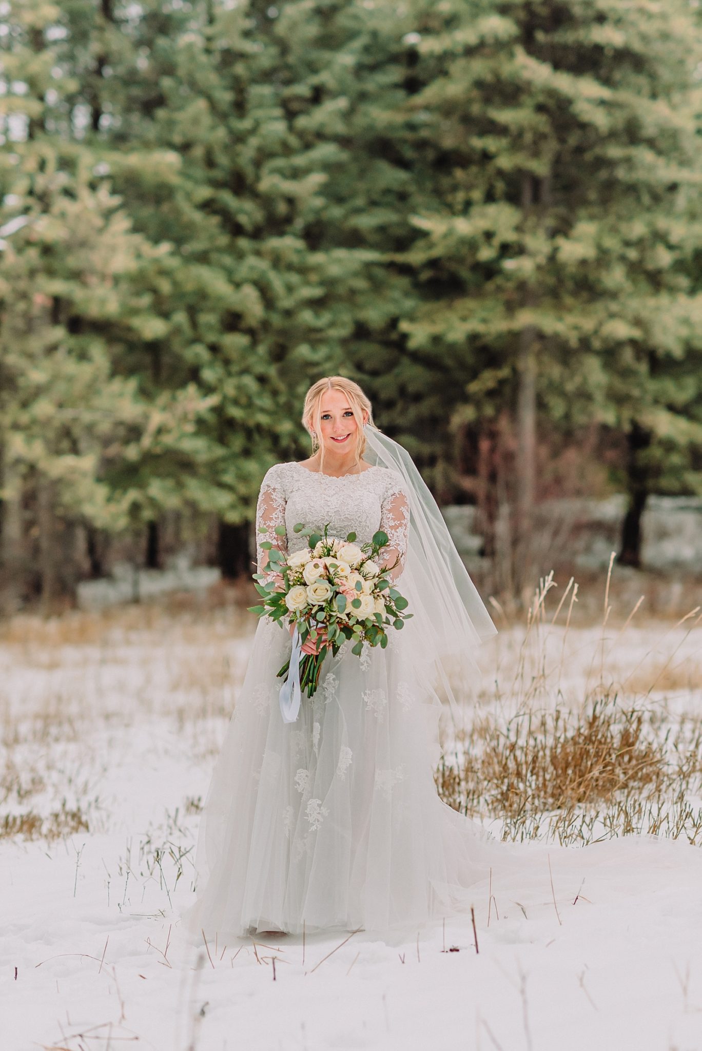 Winter Bridals in Kelly Canyon - Idaho Wedding Photography - Janelle ...