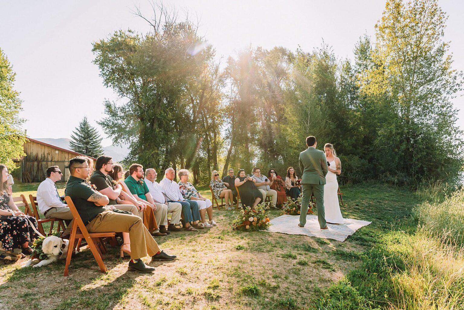 Fall Snake River Meadow Wedding In Idaho - Janelle & Co Photo